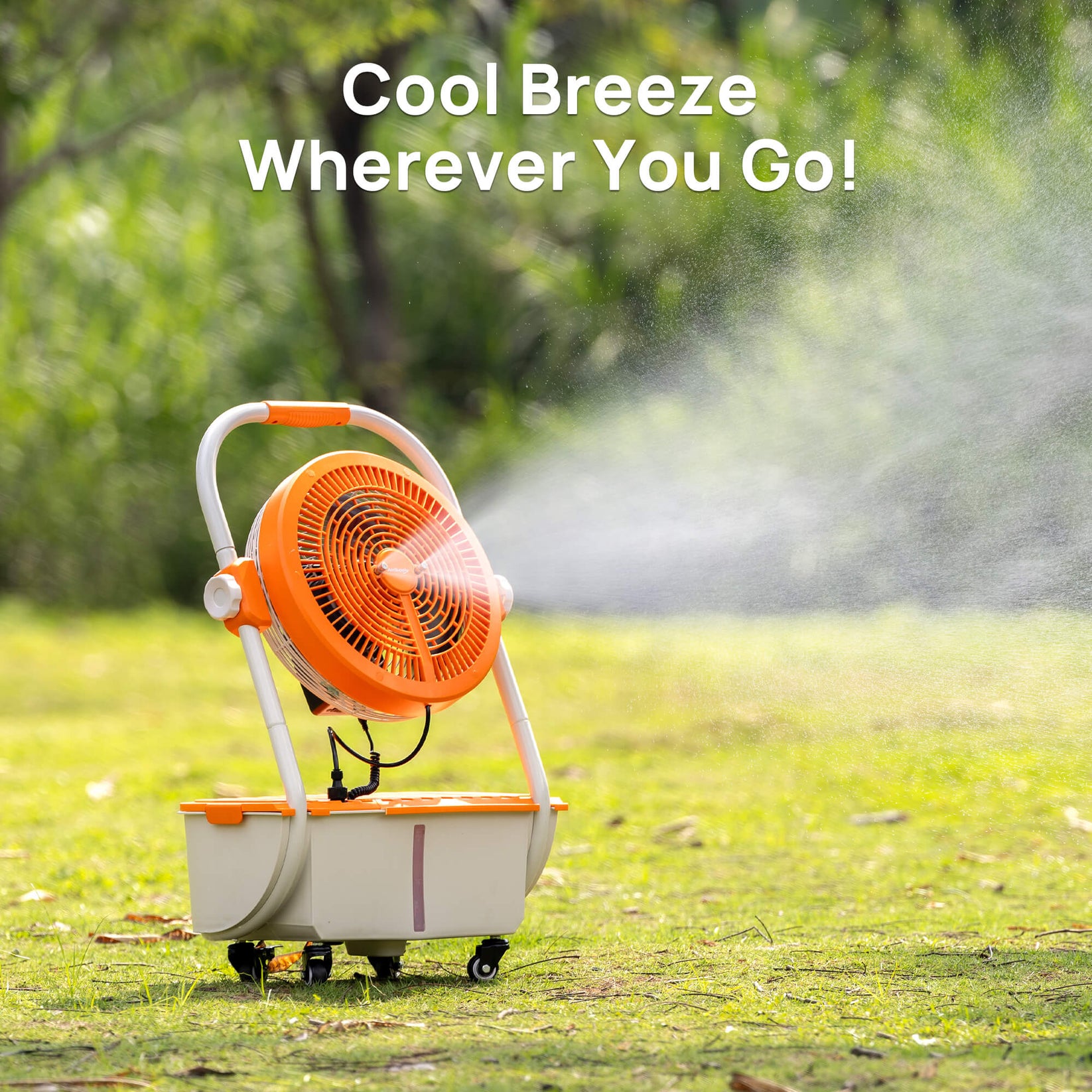 TURBRO Cordless Portable Outdoor Misting Fan, Up to 50 Hours of Fan ...
