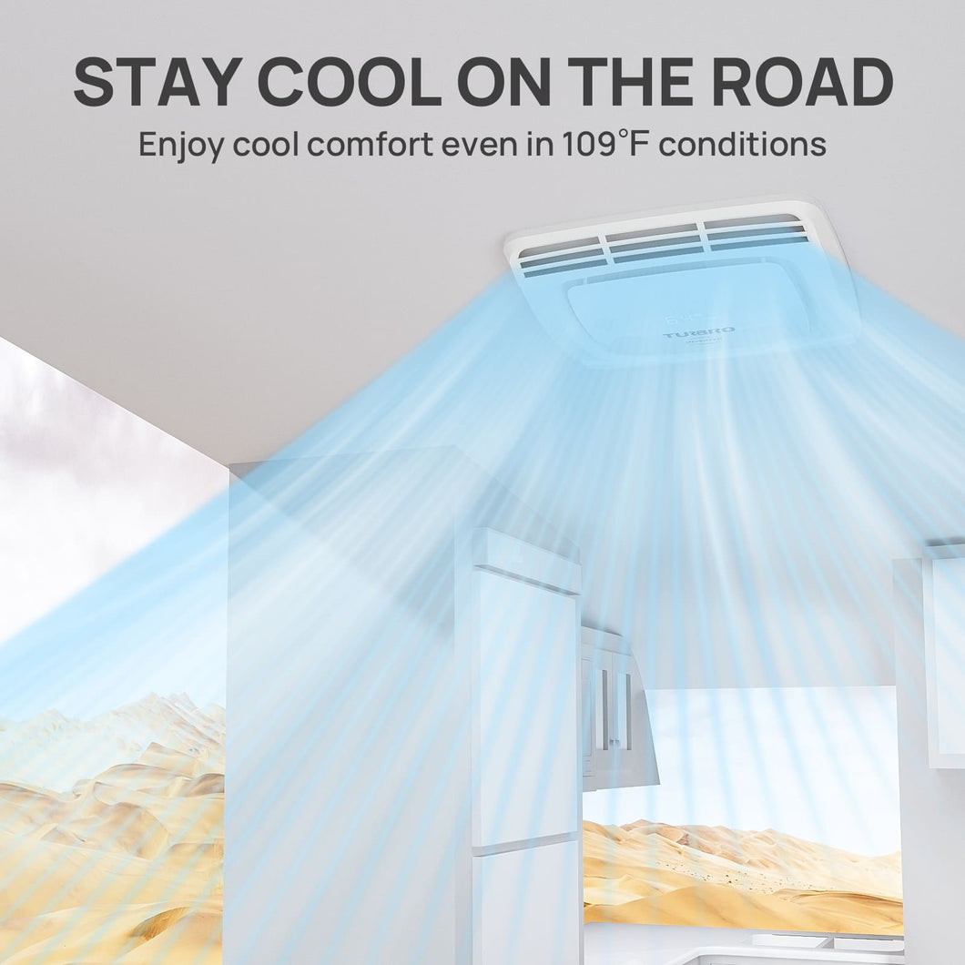 TURBRO Inverter RV AC with Heat Pump, 13,500 BTU, Quiet, Remote/WiFi-Controlled