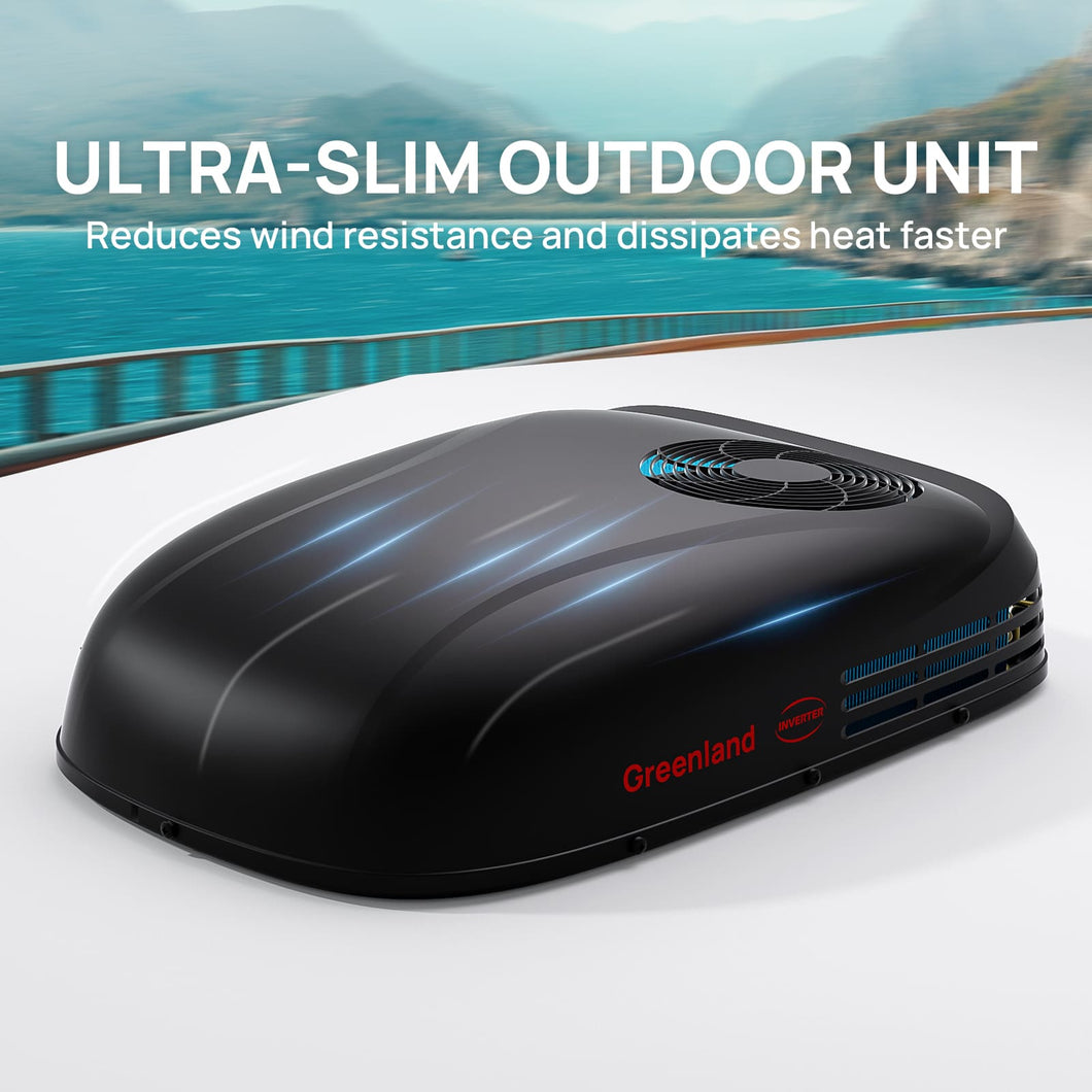 TURBRO Inverter RV AC with Heat Pump, 13,500 BTU, Quiet, Remote/WiFi-Controlled