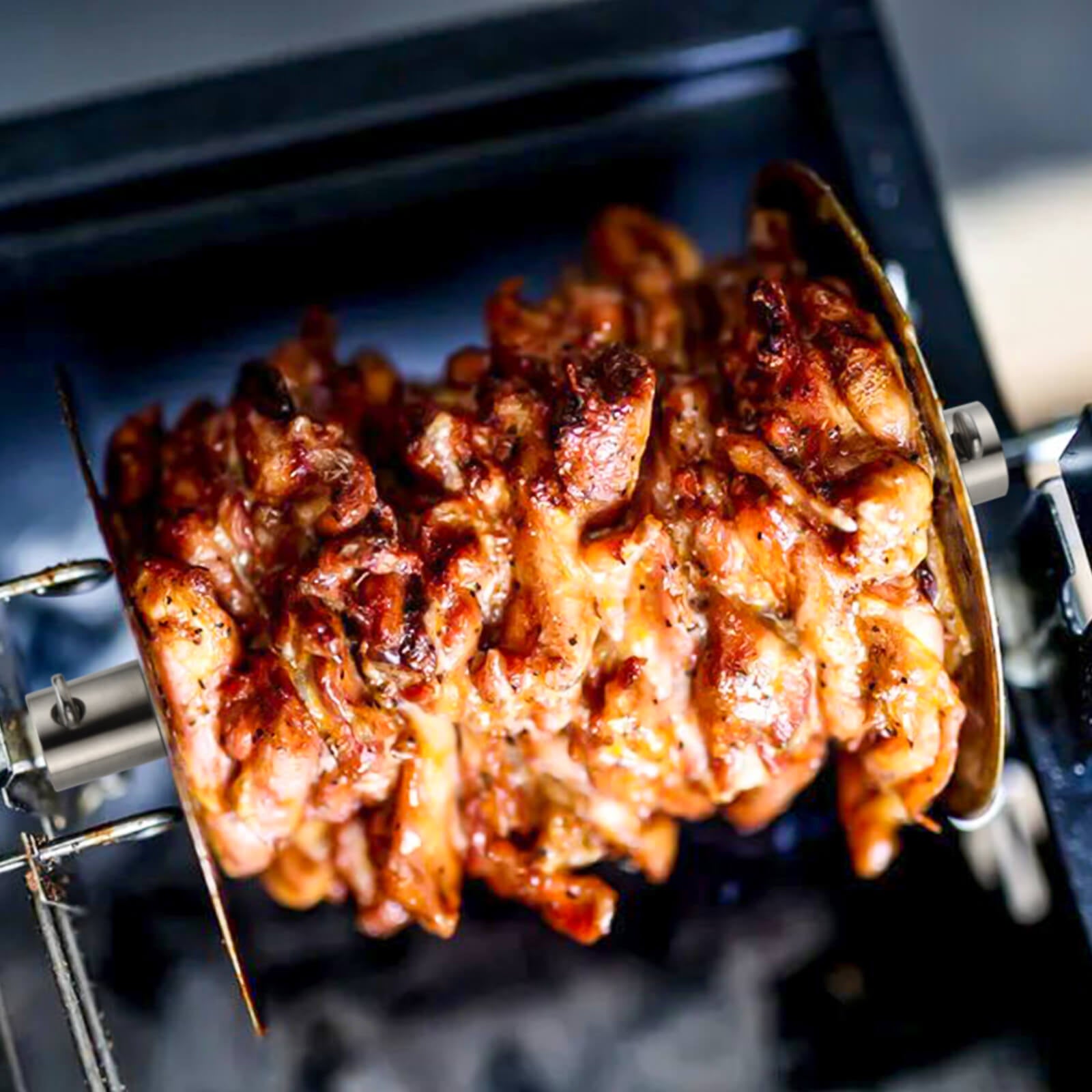 TURBRO Stainless Steel Rotisserie Kit for Most Gas Grills - Includes 4W ...