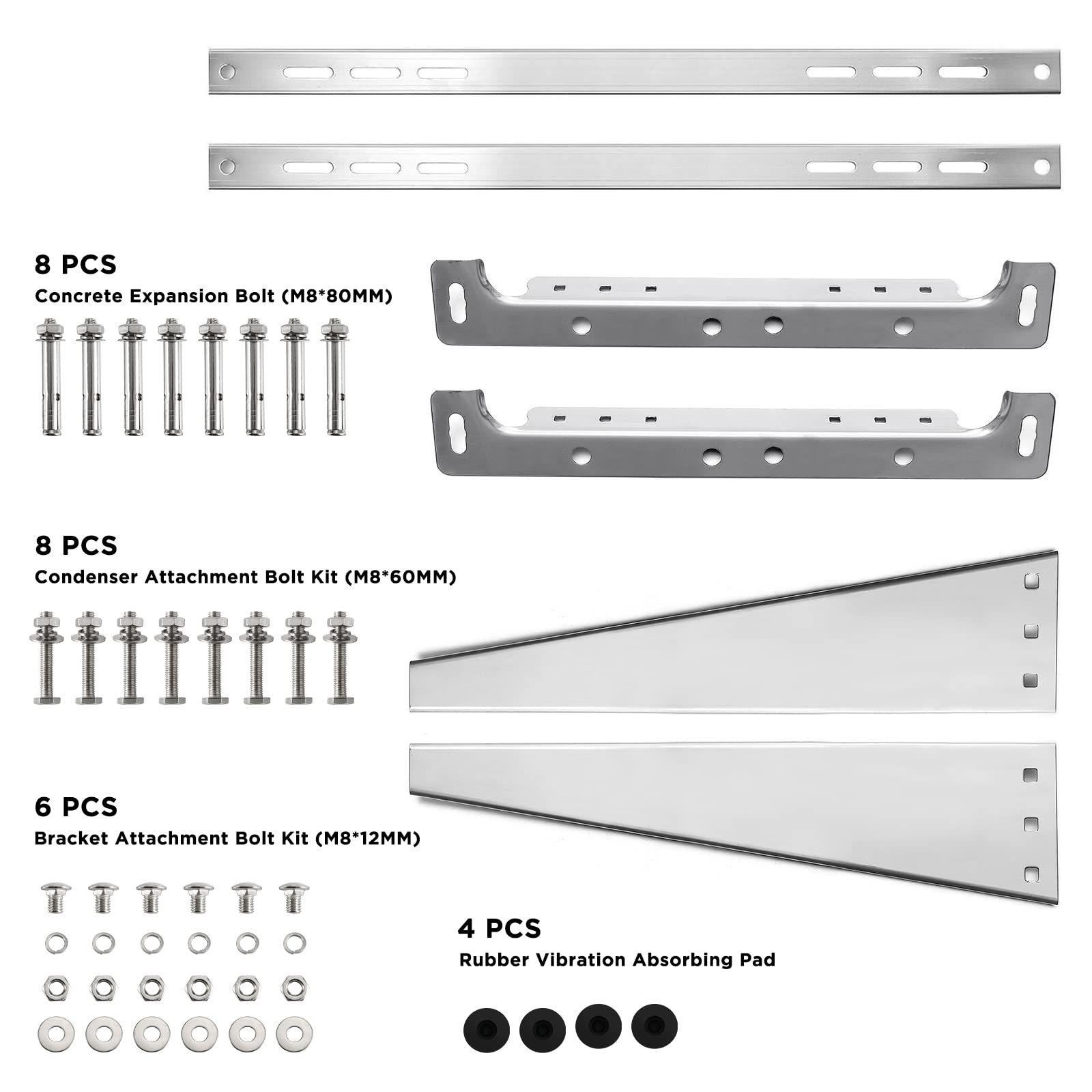 TURBRO Wall Mount Stand for Mini Split Ductless Air Conditioner Heat ...